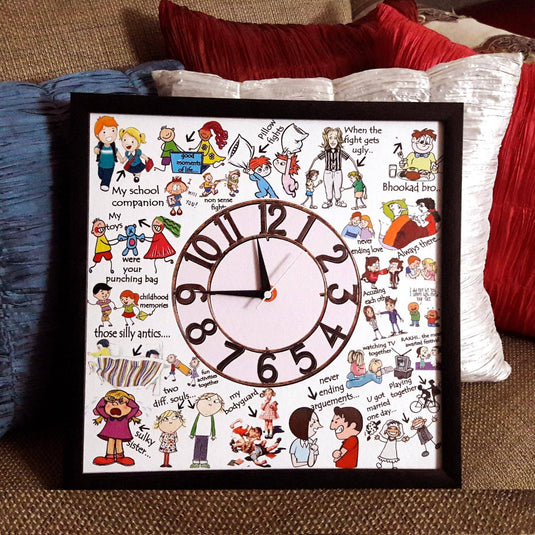 Brother Sister Canvas Clock – ATEESUNDAR